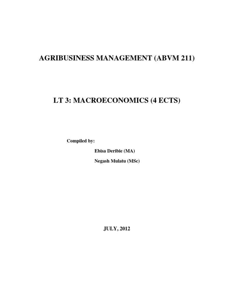 Module Macro@ABVM | PDF | Long Run And Short Run | Macroeconomics