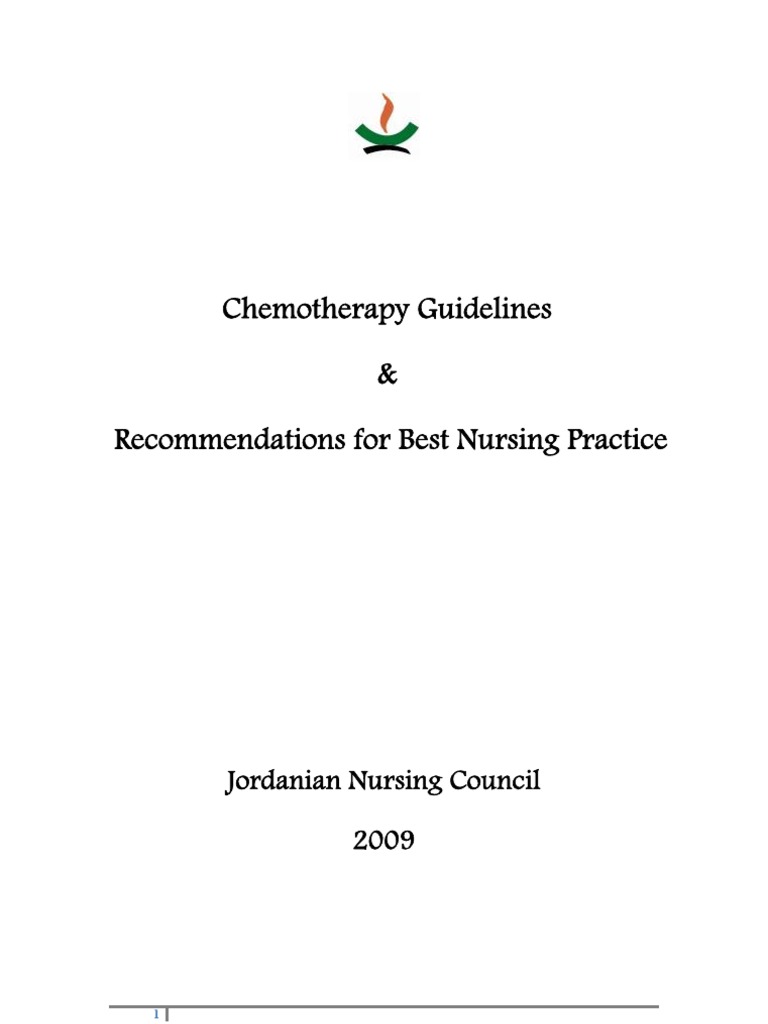 Chemotherapy Guidelines Nurse | PDF | Intravenous Therapy | Chemotherapy