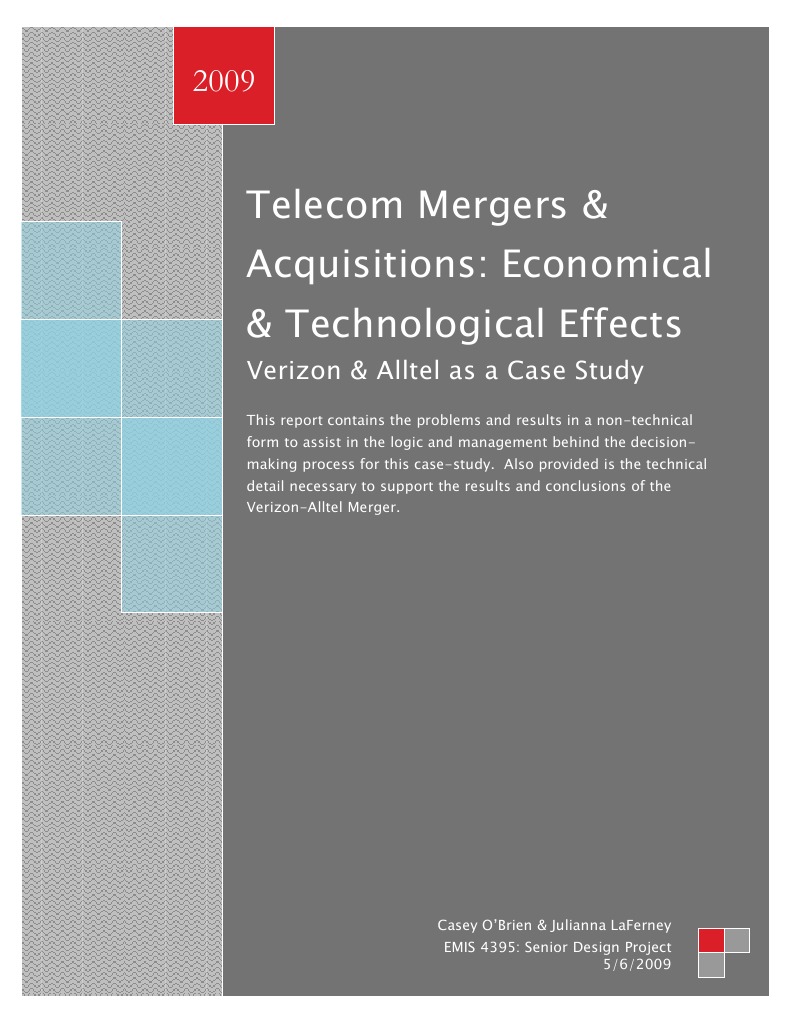 Telecom Mergers: Verizon-Alltel Analysis | PDF