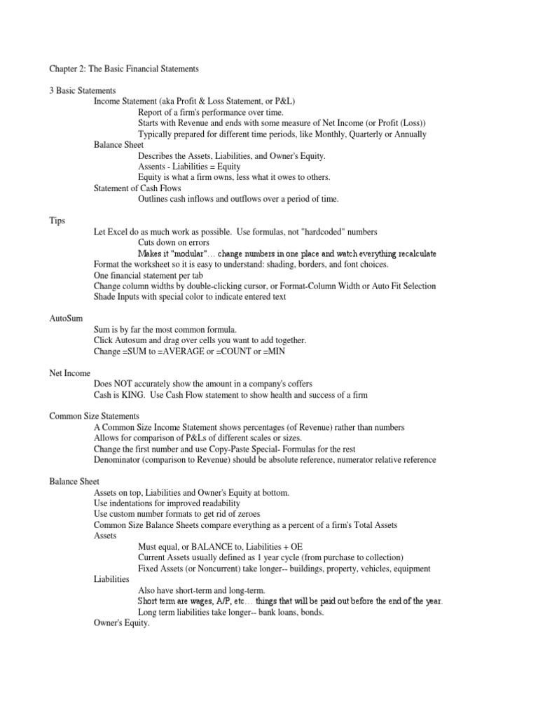 Chapter 2 - Basic Financial Statements | PDF | Balance Sheet | Retained Earnings