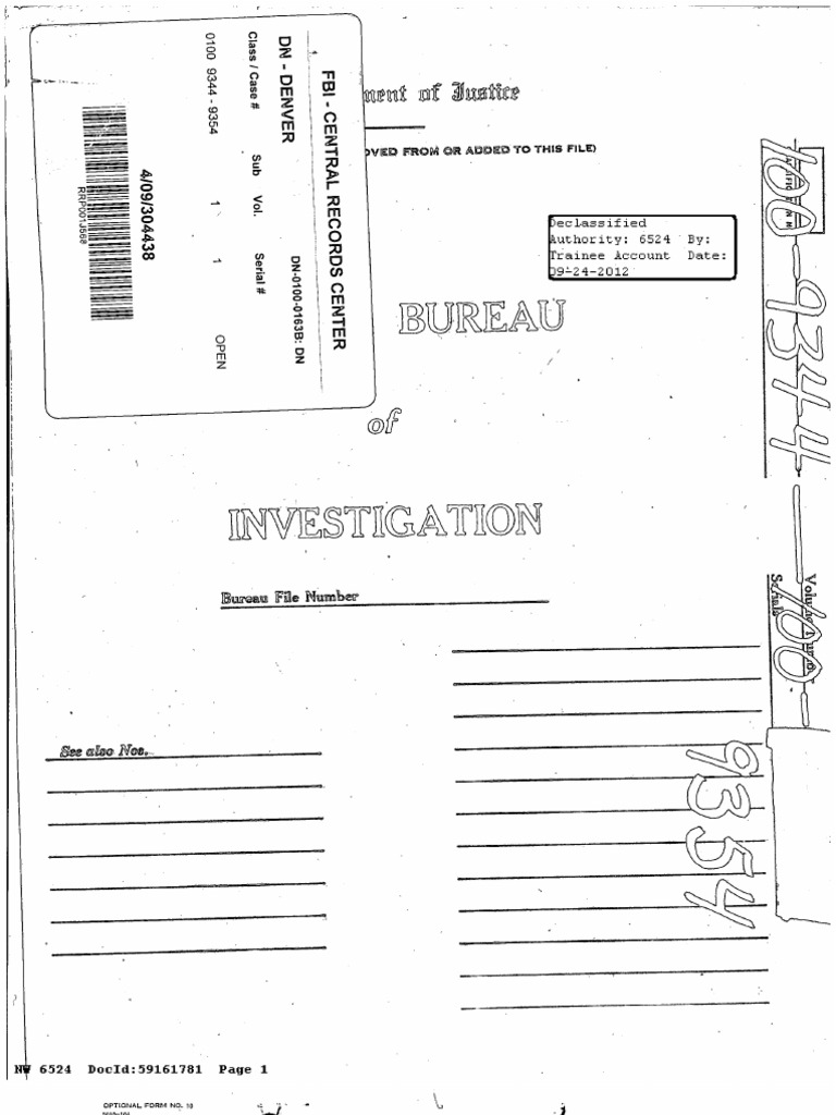 Hunter S. Thompson's FBI File | PDF