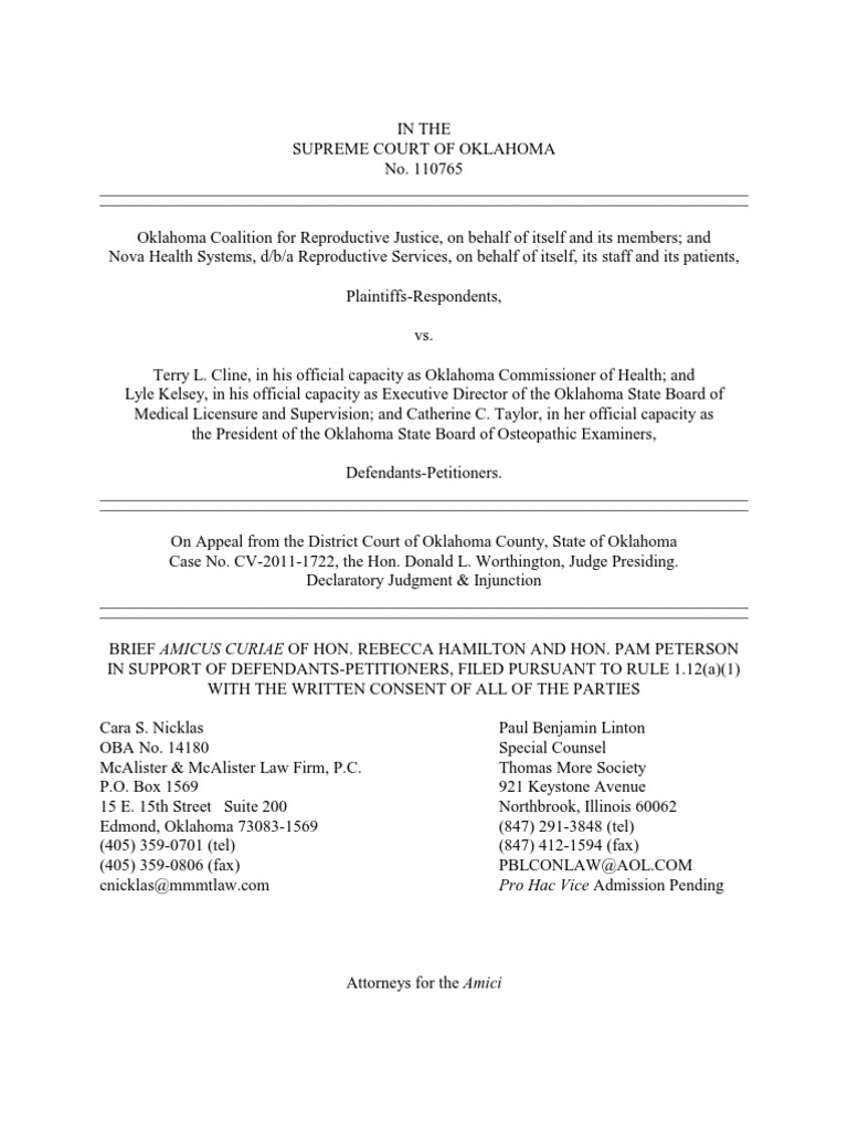 Amicus Curiae Brief | PDF | Fourteenth Amendment To The United States ...