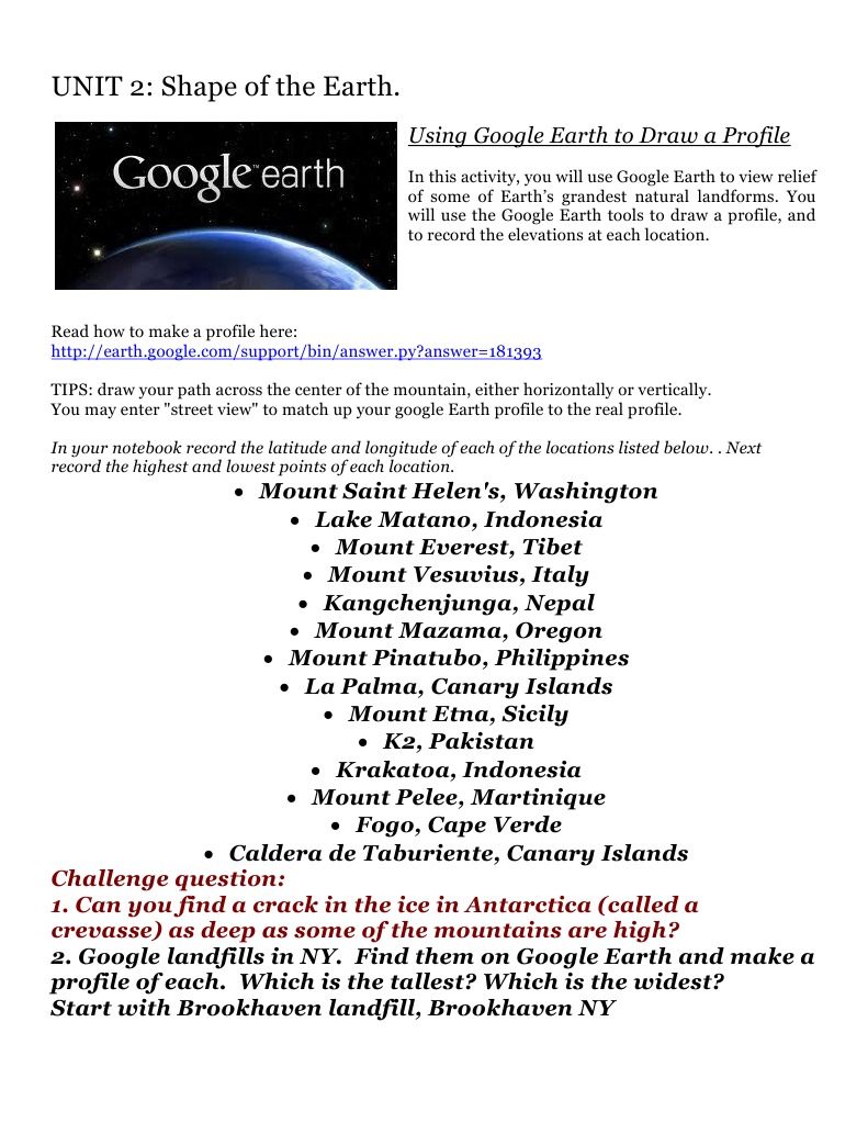 Geography Exploration with Google Earth | PDF