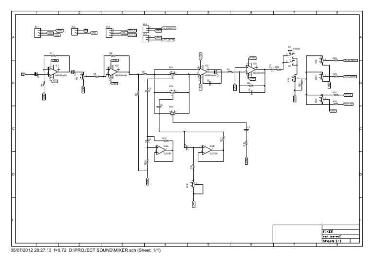Audio Mixer Schematic Components | PDF