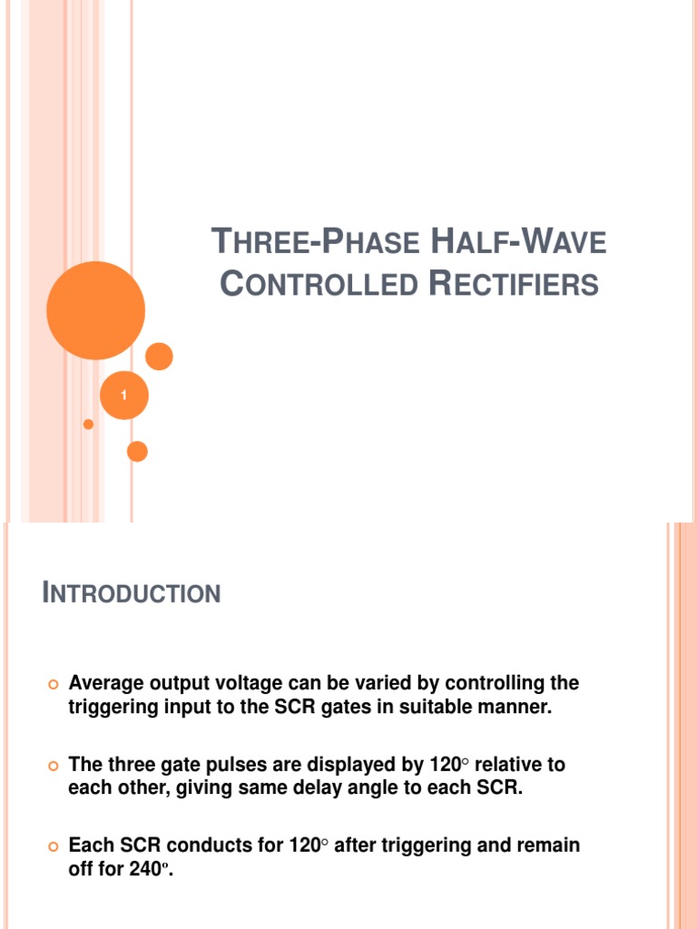 Ch.2 Slides Three Phase SCR Rectifier | PDF | Rectifier | Inductor