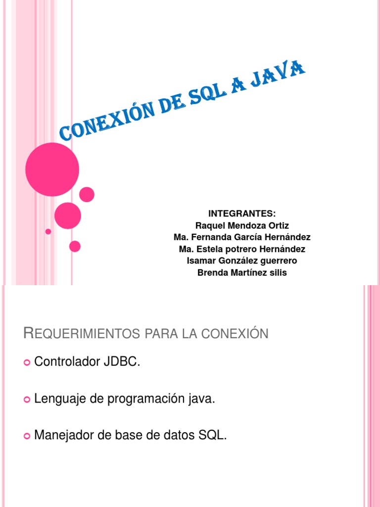 Conexión de SQL A Java | PDF