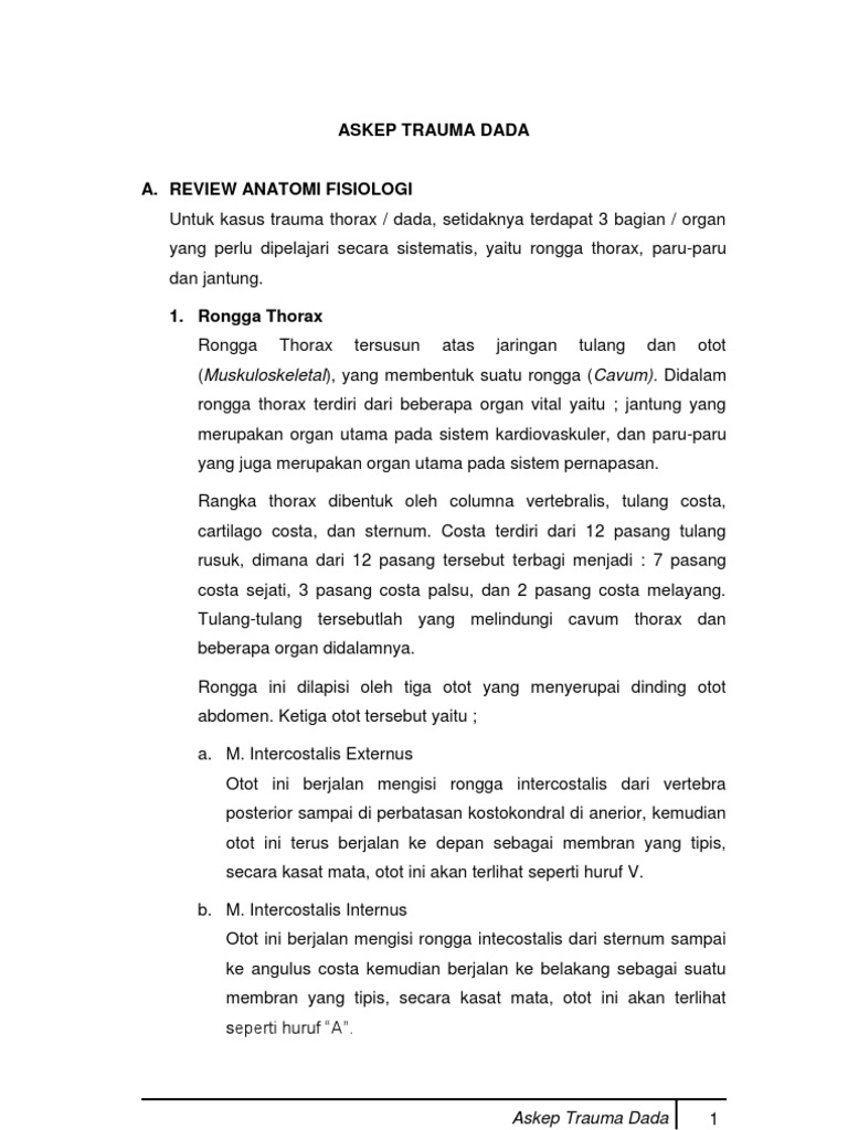 Askep Trauma Dada | PDF