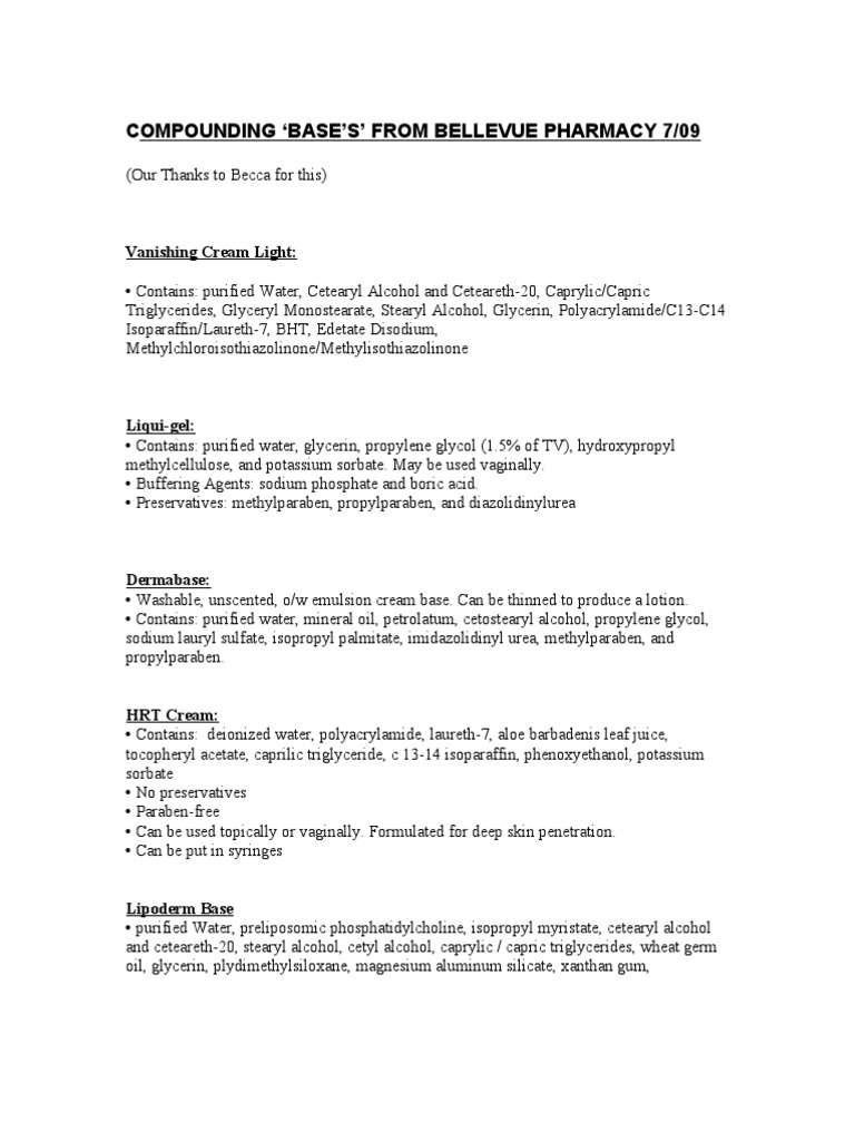 Compounding Bases | PDF