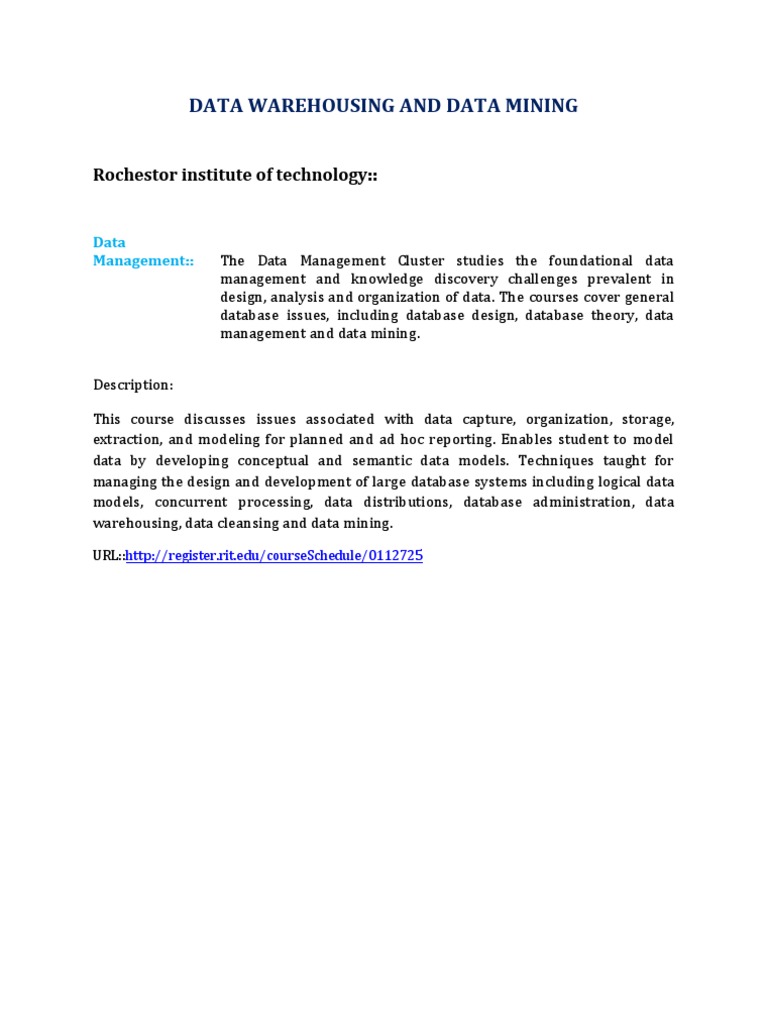 Data Warehousing and Data Mining | PDF | Bioinformatics | Databases