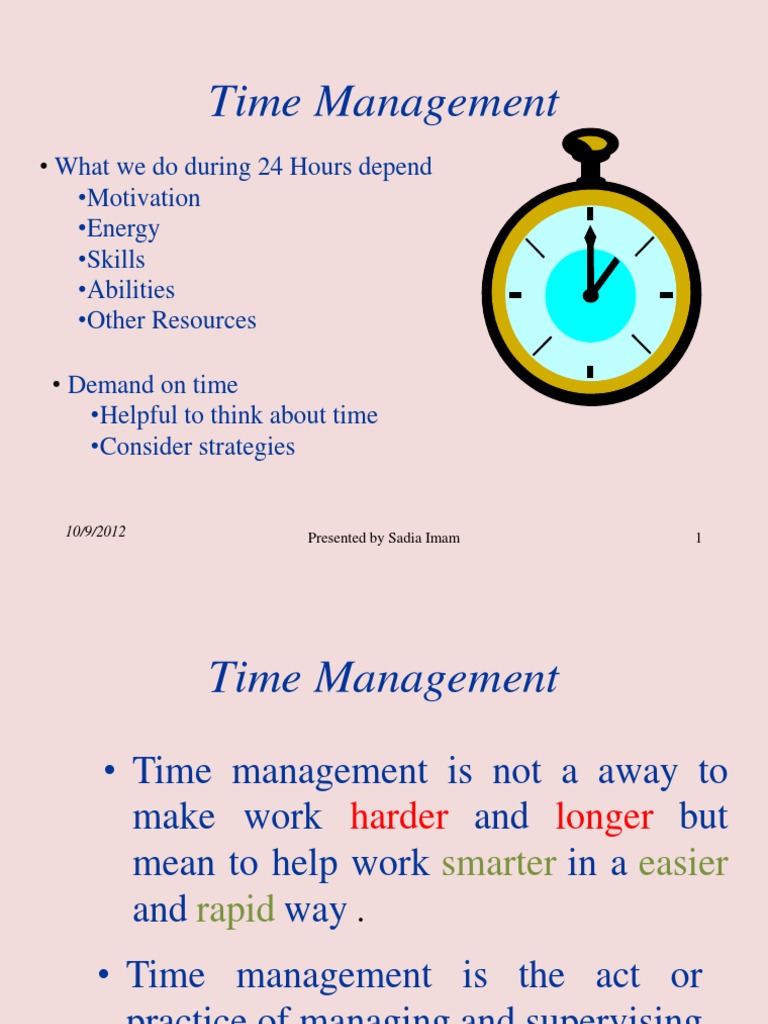 Time Management | PDF | Time Management | Professional Skills