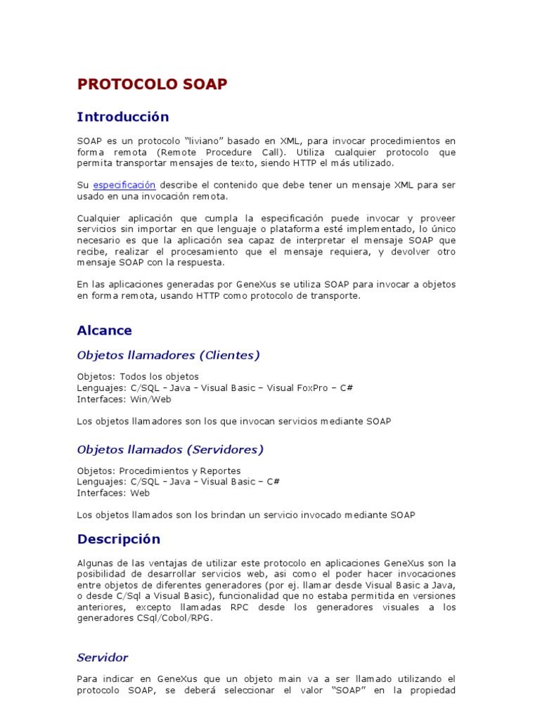 Protocolo Soap | PDF | Jabón | Servidor web