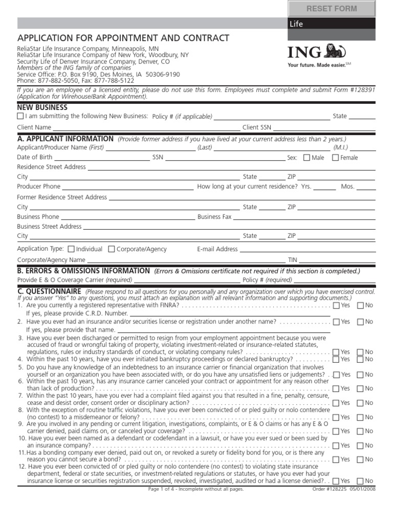 ING Reliastar 08 Contract | PDF | Money Laundering | Withholding Tax