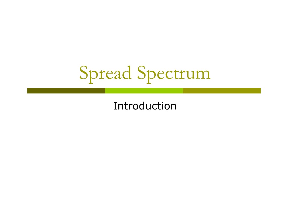 Spread Spectrum1 | PDF | Code Division Multiple Access | Modulation
