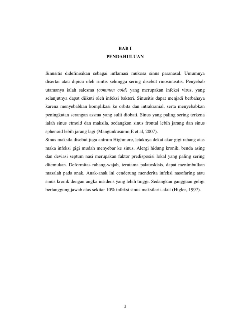 Case Report Anestesi Sinusitis | PDF