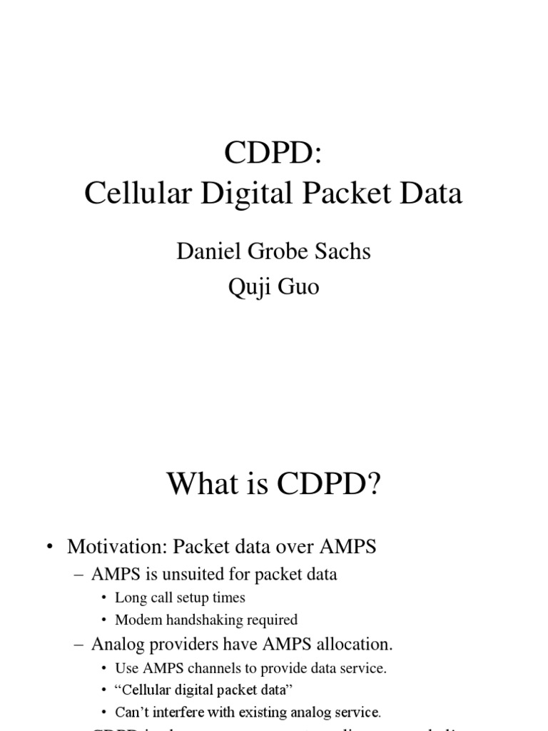 CDPD | PDF | Internet Protocols | Cellular Network