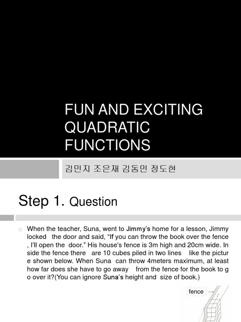 Quadratic Functions Problem Solving | PDF | Home & Garden