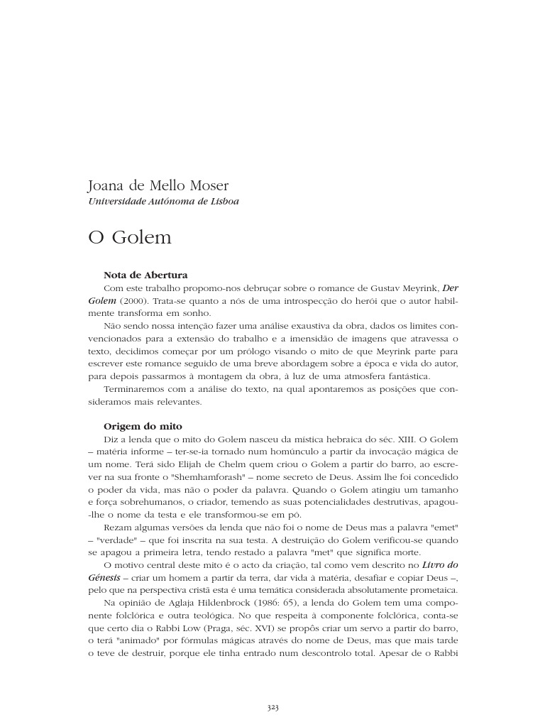 O Golem | PDF | Espírito | Cabala