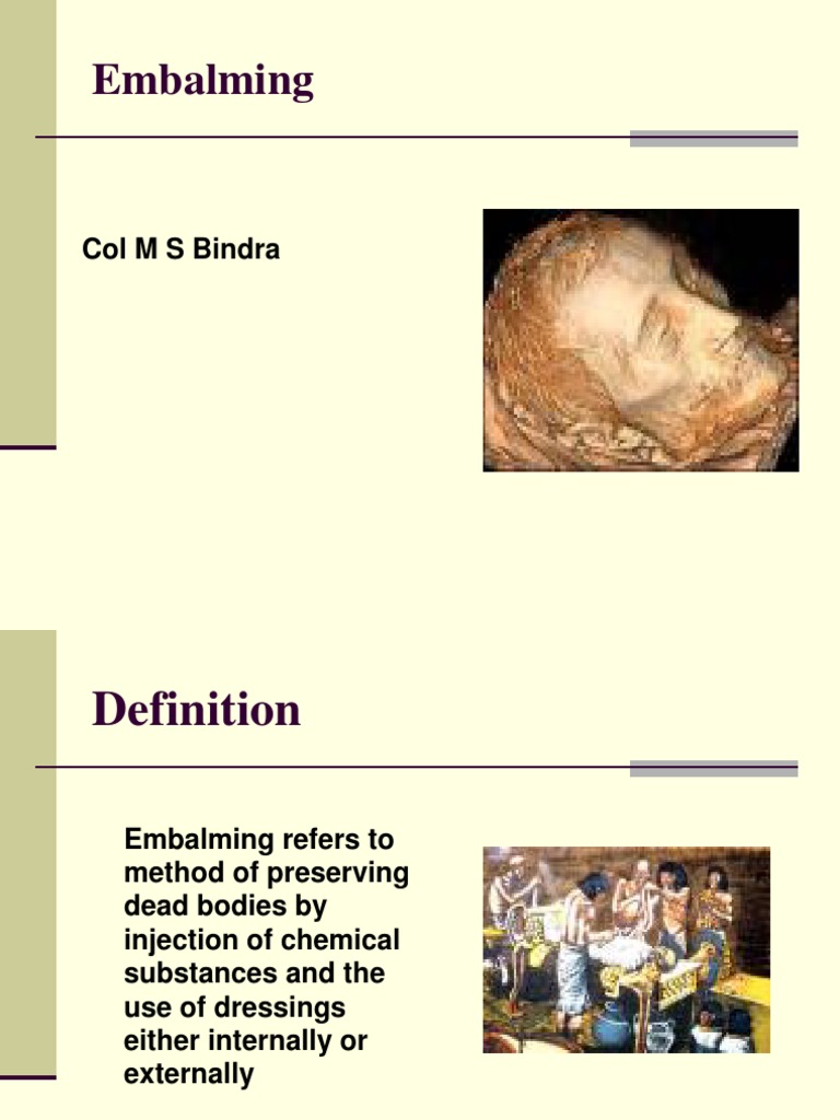 Embalming | Death | Medicine