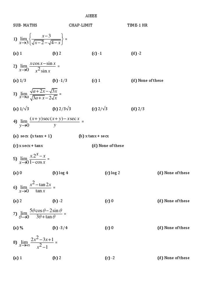 Limits Universal | PDF | Teaching Mathematics | Mathematical Analysis