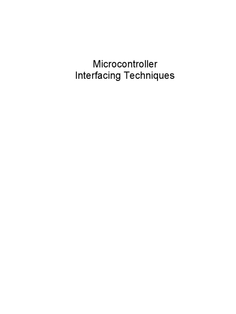 Micro Interfacing | PDF | Microcontroller | Computer Networking