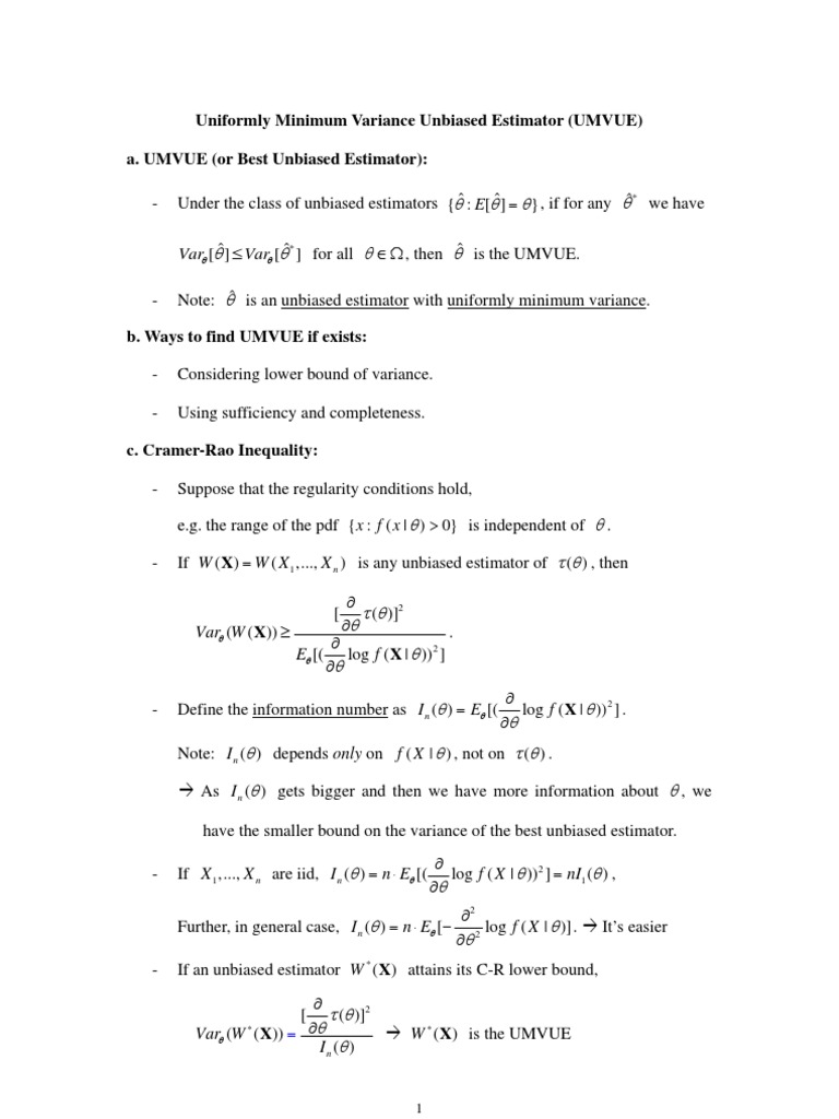 Solution To Rao Crammer Bound | PDF | Estimator | Bias Of An Estimator