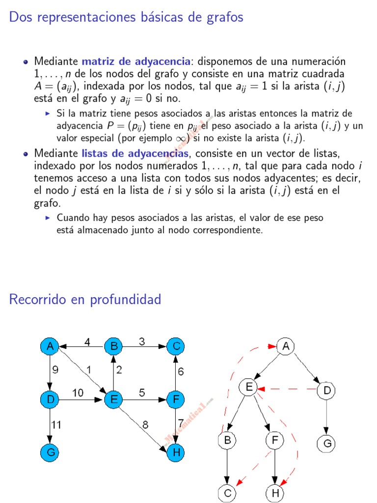 Recorridos de Grafos DA | PDF | Vértice (teoría de grafos) | Matriz (Matemáticas)