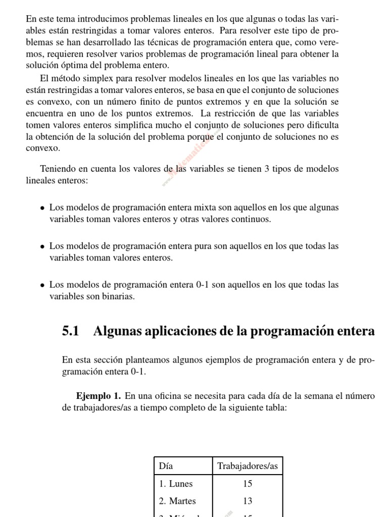 Programacion Entera PL | PDF | Programación lineal | Números