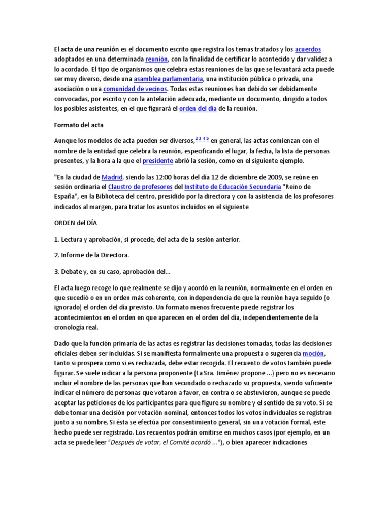 Guía Completa para Redactar Actas | PDF | Gobierno