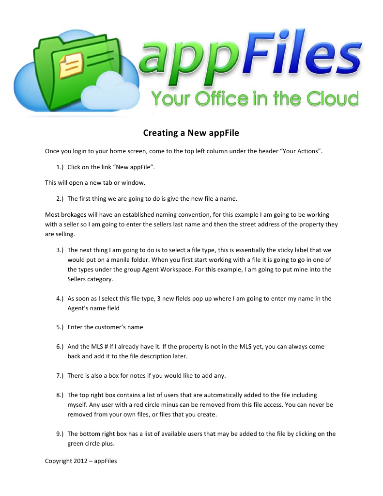 3.) AppFiles2012 - Creating A New AppFile | PDF | Email | Network Service