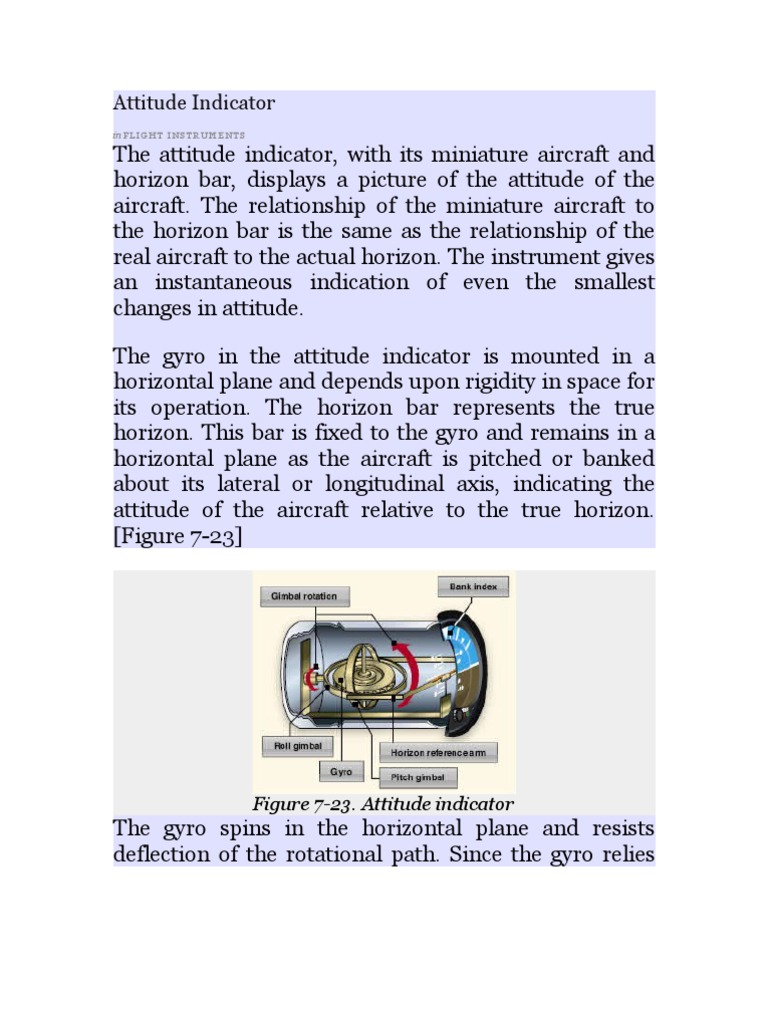 Aircraft Attitude Indicator | PDF | Aircraft | Spaceflight Technologies