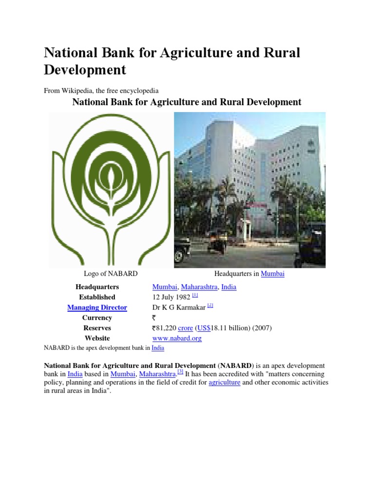 NABARD | PDF | Banks | Banking