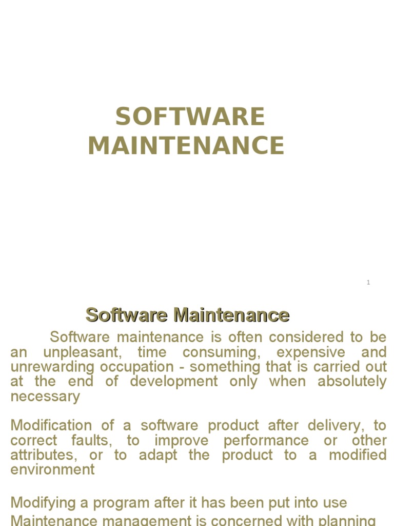 10 Software Maintenance | PDF | Computers