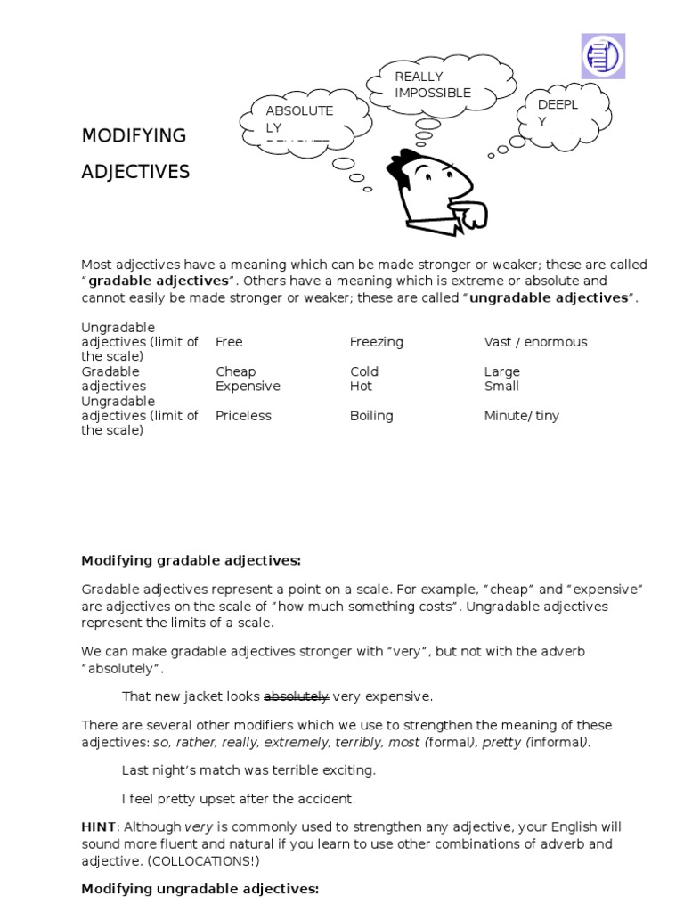 Modifying Adjectives 2 | PDF | Adjective | Linguistic Morphology