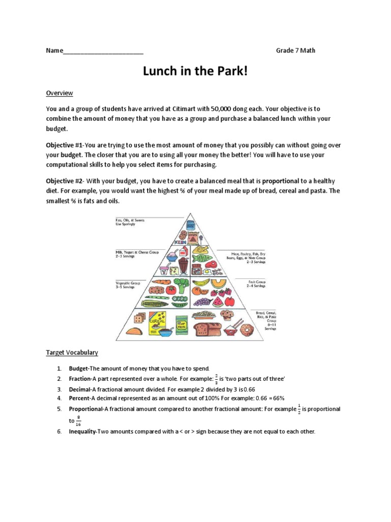 Rational Numbers Project Rubric | PDF | Fraction (Mathematics) | Eating ...