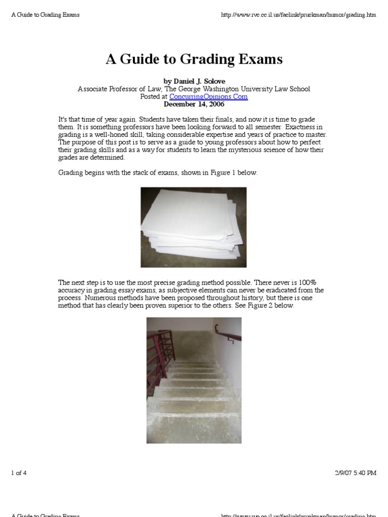 A Guide To Grading Exams VERY FUNNY | PDF