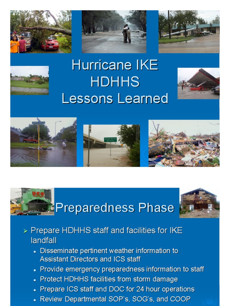 Hurricane IKE Hdhhs Lessons Learned | PDF | Emergency Management ...