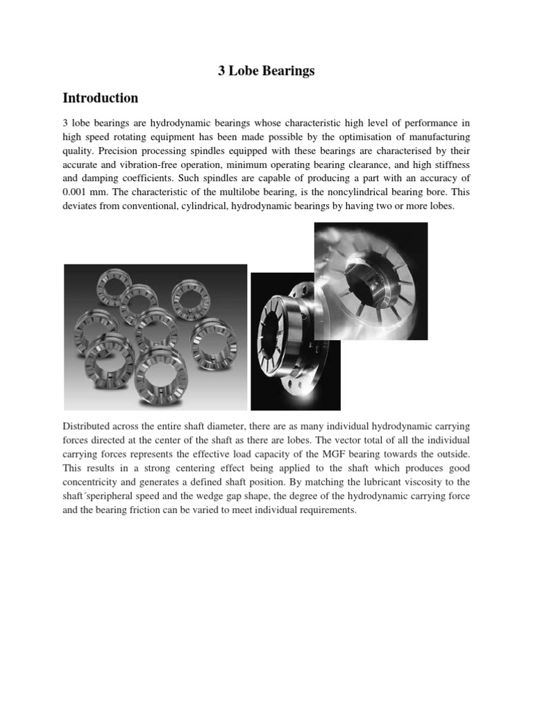3 Lobe Bearing | PDF | Bearing (Mechanical) | Lubricant