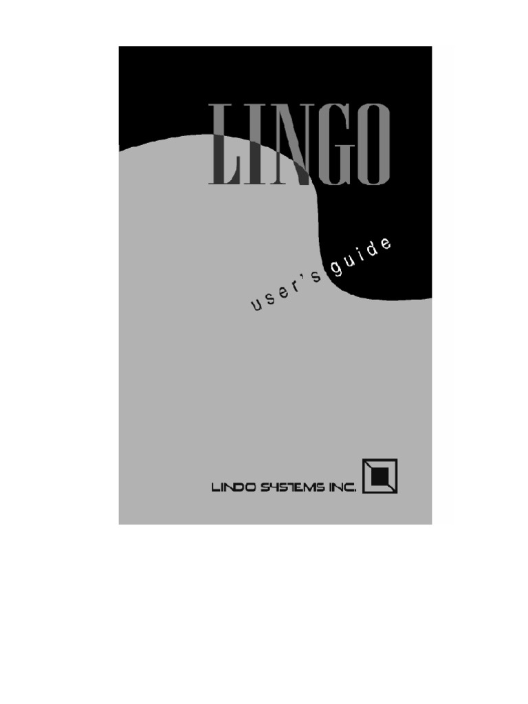 Lingo Users Manual | PDF
