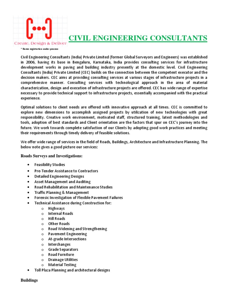Civil Engineering Consultants | PDF | Civil Engineering | Consultant