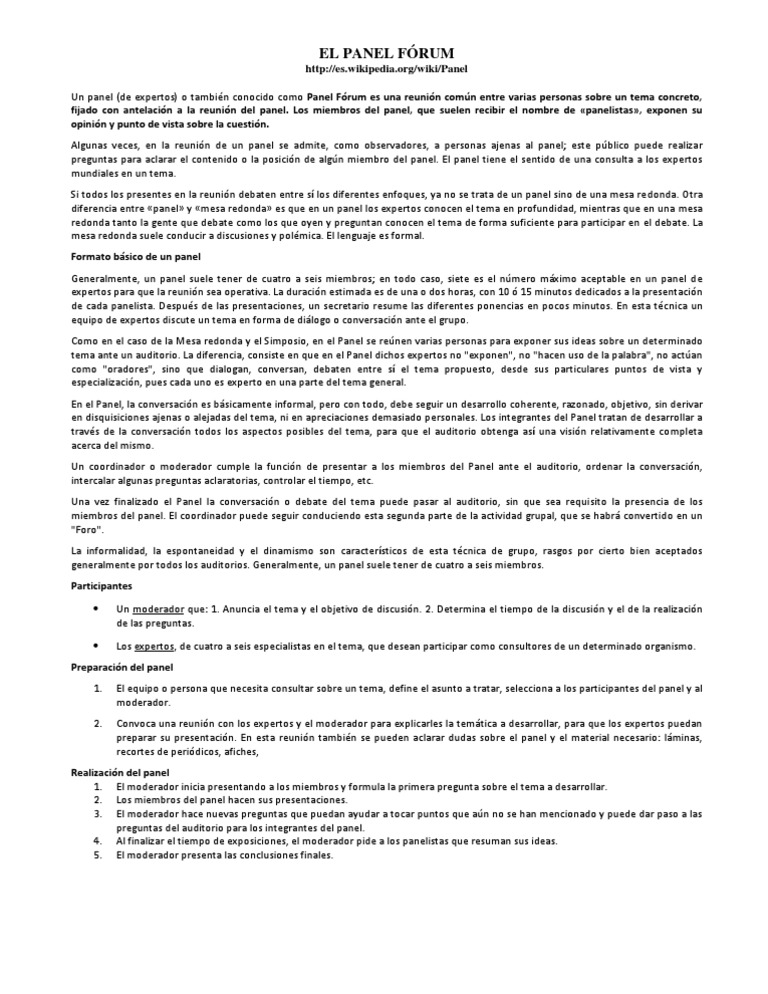 Panel Fórum | PDF | Science | Ciencia y Tecnología