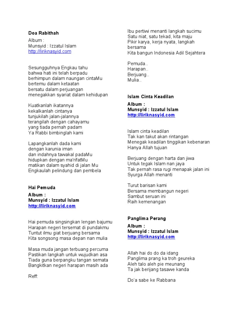 Lirik Nasyid | PDF