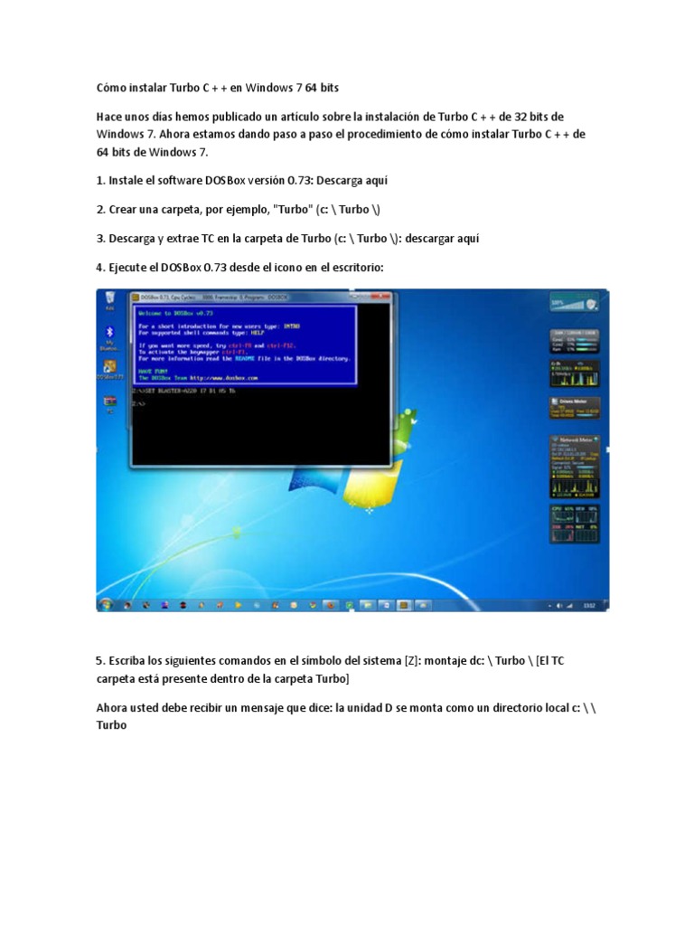 Cómo Instalar Turbo C | PDF