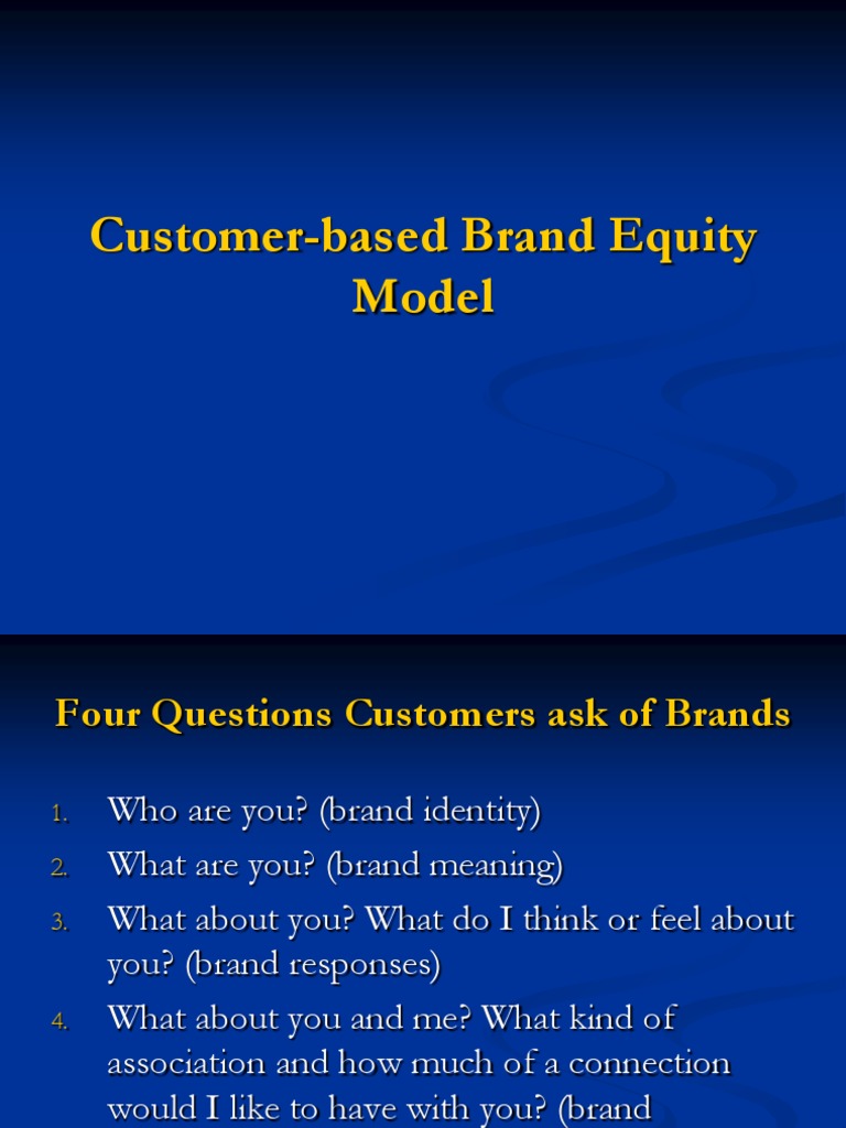 Cbbe Model | PDF | Brand | Business Economics