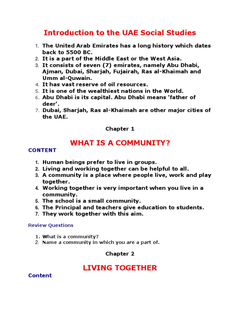 Uae S.S | PDF | United Arab Emirates | Religion And Belief