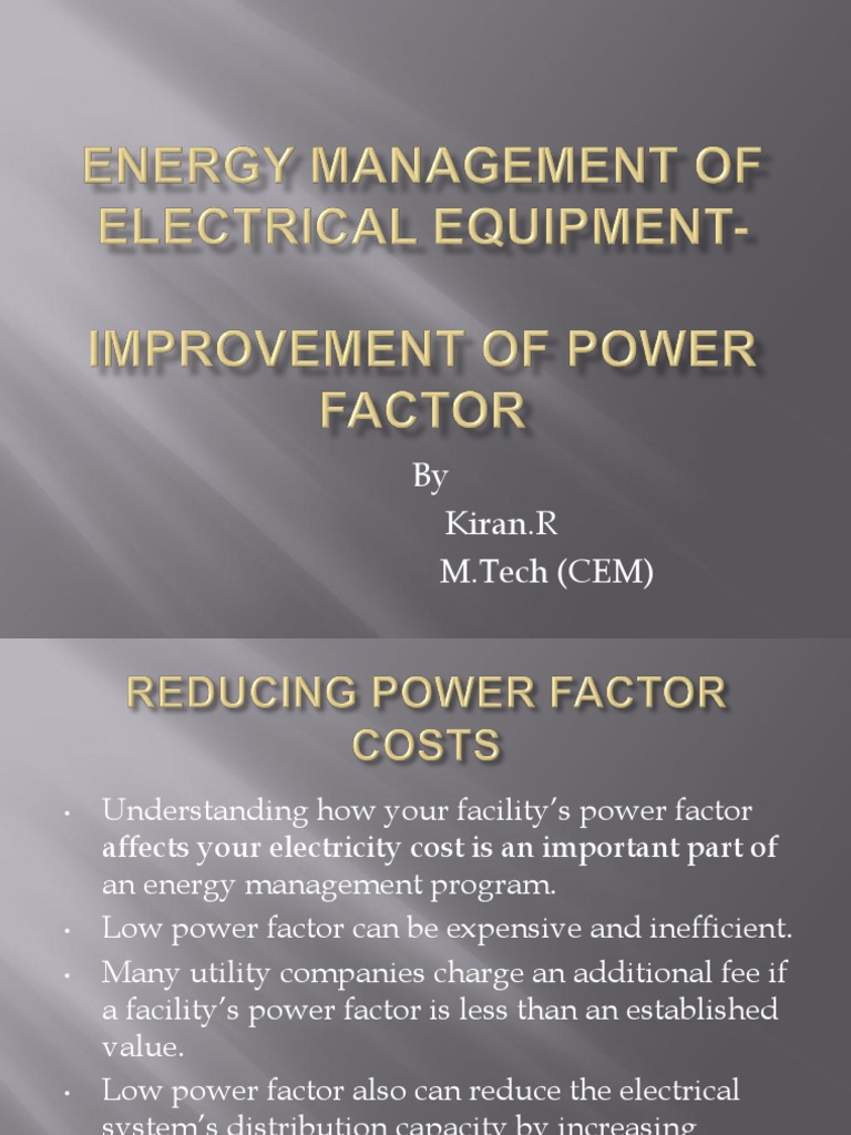 Energy Management of Electrical Equipment | PDF | Ac Power | Quantity