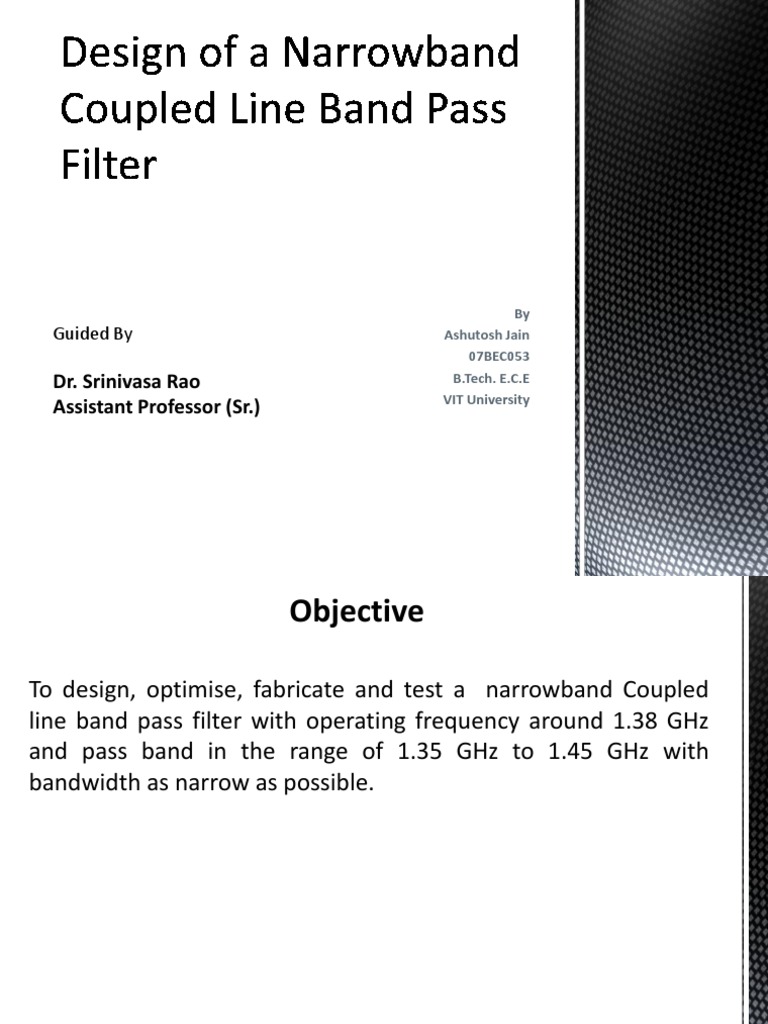 Coupled Line Bandpass Filter | PDF | Bandwidth (Signal Processing ...