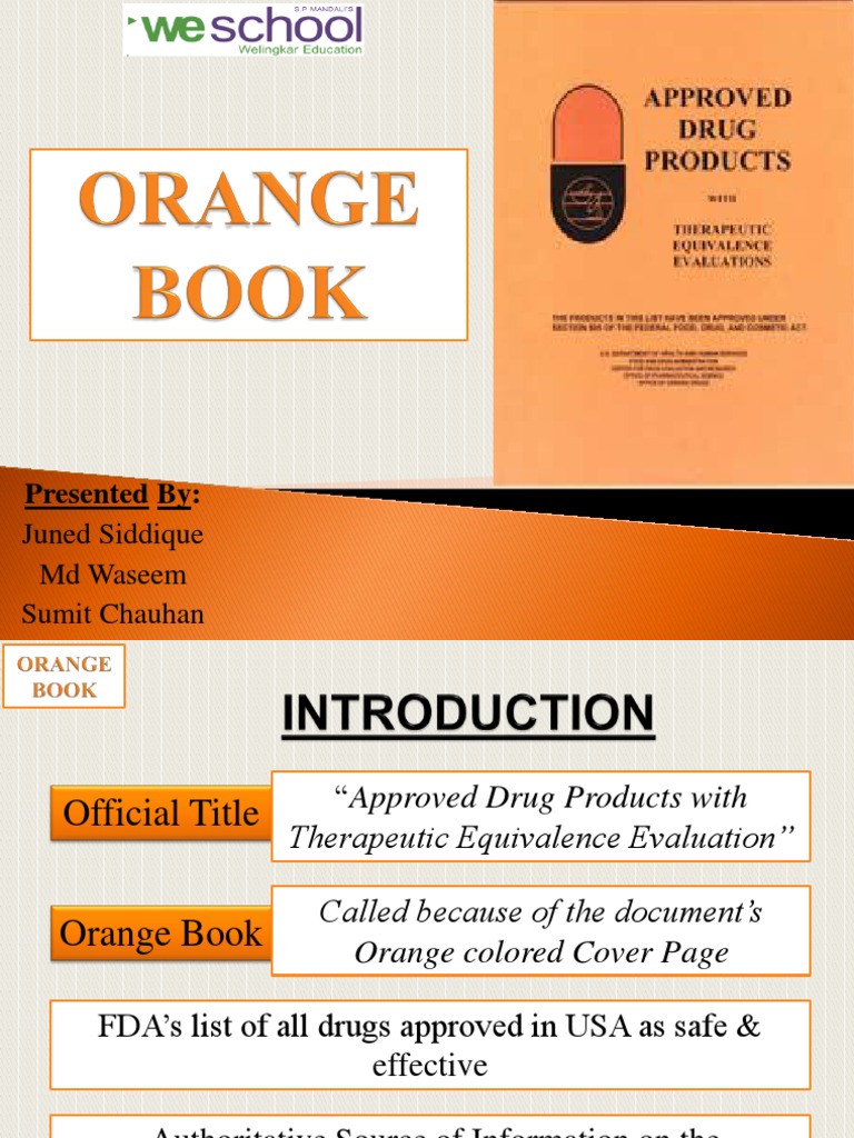 Orange Book | PDF | Pharmaceutical Drug | Food And Drug Administration