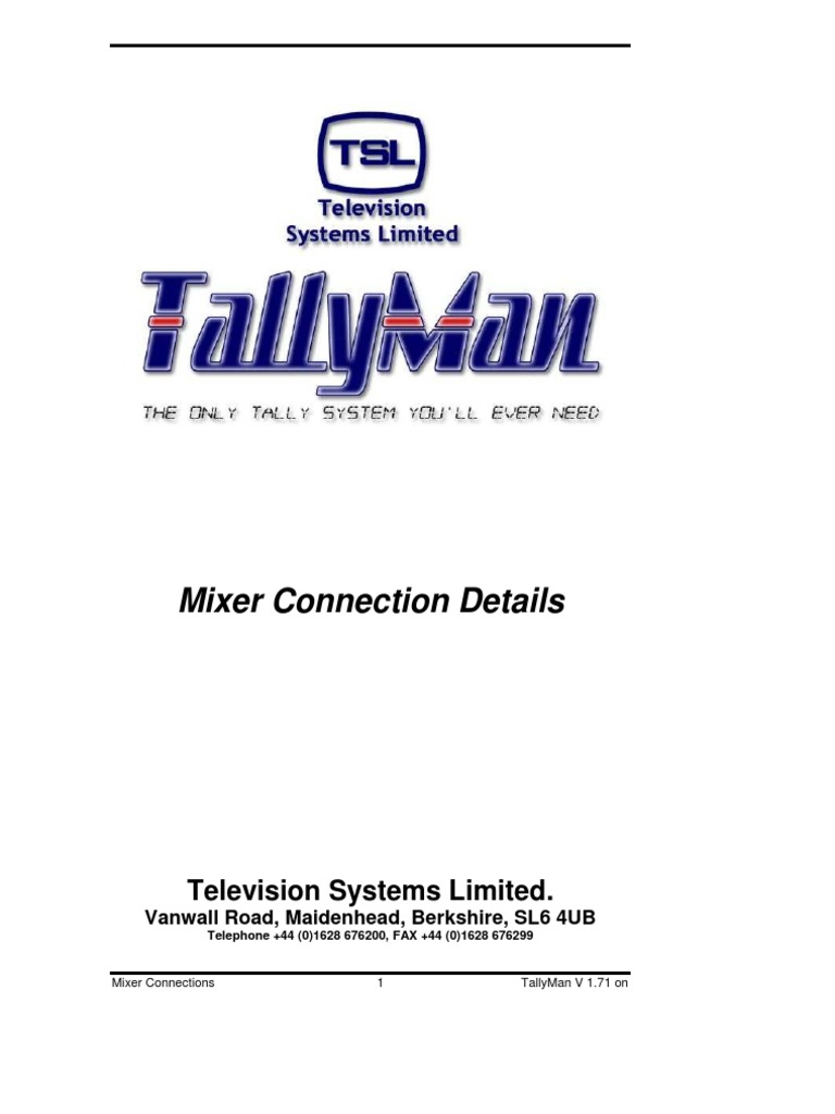 13 Mixer Connection Details | PDF | Ip Address | Electrical Connector