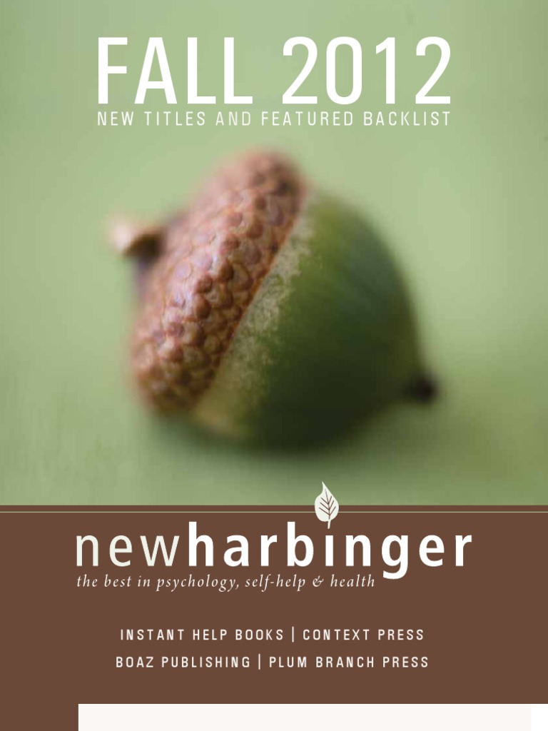 New Harbinger Fall12TradeCatalog | PDF | Cognitive Behavioral Therapy ...
