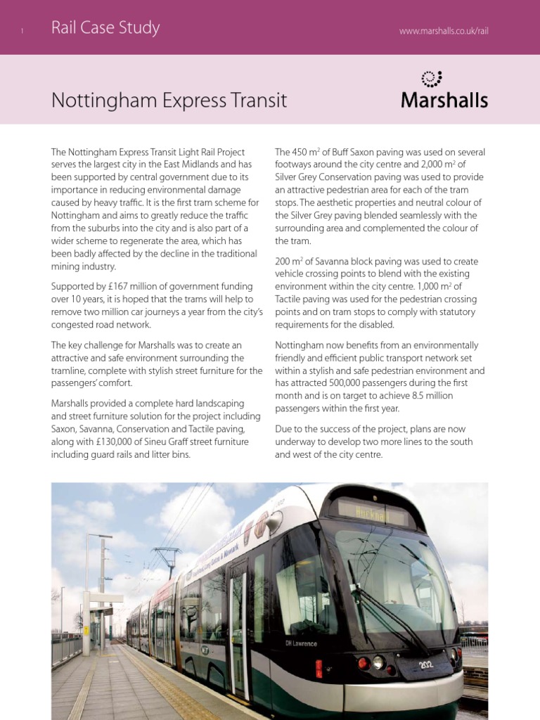 Nottingham Rail Case Study | PDF | Public Transport | Light Rail